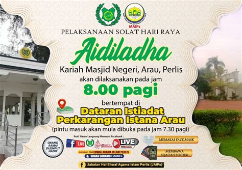 Live Solat Sunat Hari Masjid Sirajuddin Kangar Perlis Facebook