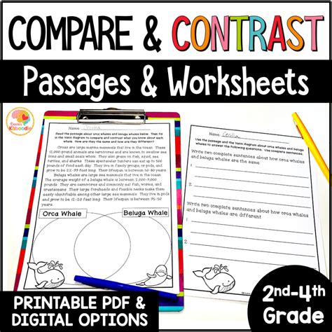 2nd Grade Reading Worksheets Compare And Contrast Super Teacher