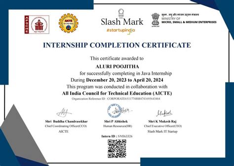 completed java internship with aicte poojitha a posted on the topic linkedin
