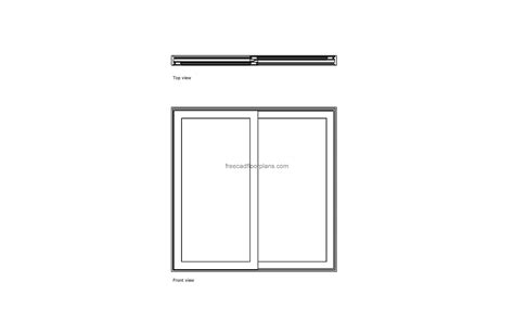 Aluminium Sliding Door Autocad Block Free Cad Floor Plans