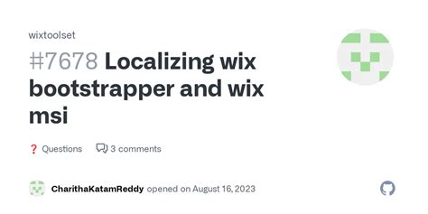 Localizing Wix Bootstrapper And Wix Msi · Wixtoolset · Discussion 7678 · Github
