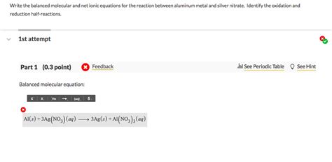 Solved Write The Balanced Molecular And Net Ionic Equations