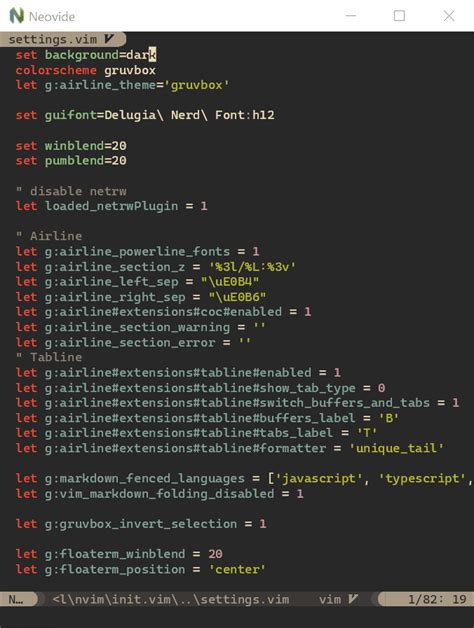 Configuration 《neovide V010 Documentation》 书栈网 · Bookstack