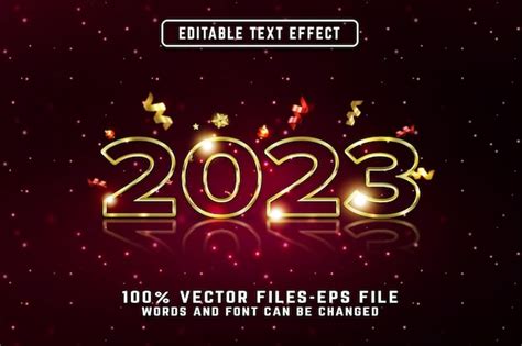 Premium Vector New Year 3d Text Effect Premium Vectors