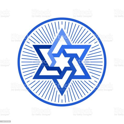 장식 디자인 요소와 결합 된 다윗의 유대인 별 기호의 벡터 그림입니다 고대 유물에 대한 스톡 벡터 아트 및 기타 이미지 고대 유물 고대의 공휴일 Istock