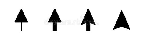 Cursor Icon In Glyph Black Mouse Pointer Cursor Arrow Icons Set Black Mouse Pointer Cursor