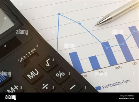 Graphs Charts And Business Tables Workplace Of Business People Financial Concept Stock Photo