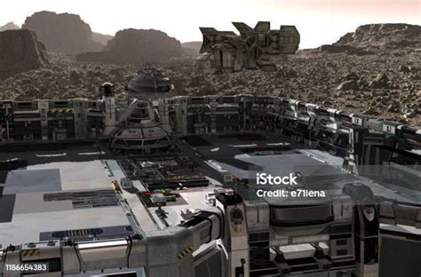화성 식민지 외계 행성에 탐험 화성에서의 삶 3d 일러스트레이션 0명에 대한 스톡 사진 및 기타 이미지 0명 3차원 형태 가공의 행성 Istock
