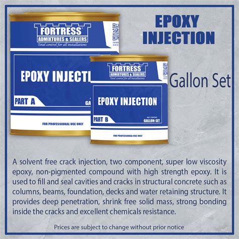 Epoxy Injection Gallon Set Gt Stone Works Shop