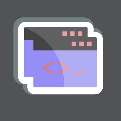 Sticker Custom Coding Suitable For Programming Symbol Simple Design Editable Design Template