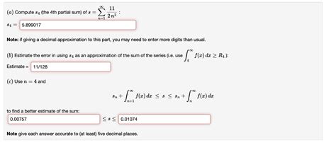 Solved A ﻿compute S4 The 4 ﻿th Partial Sum ﻿of
