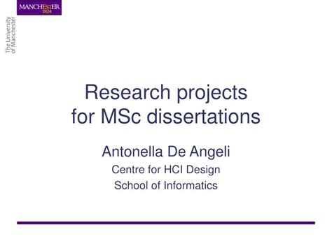 Ppt Research Projects For Msc Dissertations Powerpoint Presentation