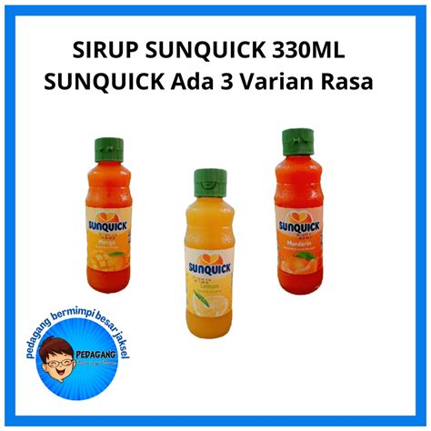 Jual Sirup Sunquick 330mlsunquick Ada 3 Varian Rasa Sun Quick Sirup