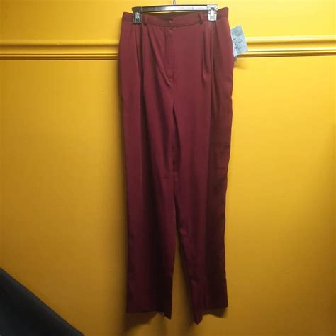 Vtg Nwt Jennifer Moore Classification Burgundy Pleat Depop