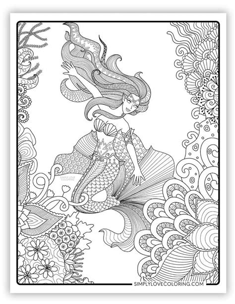 Mermaid Coloring Pages Free Pdf Printables Simply Love Coloring