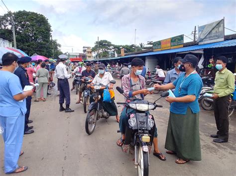 သုံးခွမြို့နယ်၊ ကိုဗစ် ၁၉ ရောဂါကာကွယ်နိုင်ရေးအတွက် မြို့မစျေးကြီးတွင် Mask Campaign ပြုလုပ