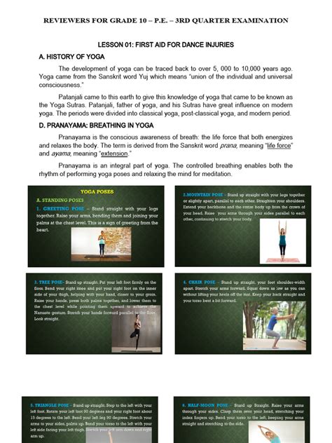 Pe10 Reviewer 3rd Quarter Pdf Yoga Breathing