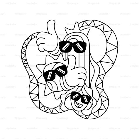 선글라스를 낀 사과의 흑백 그림 벡터 Unsplash의 낙서 예술 이미지