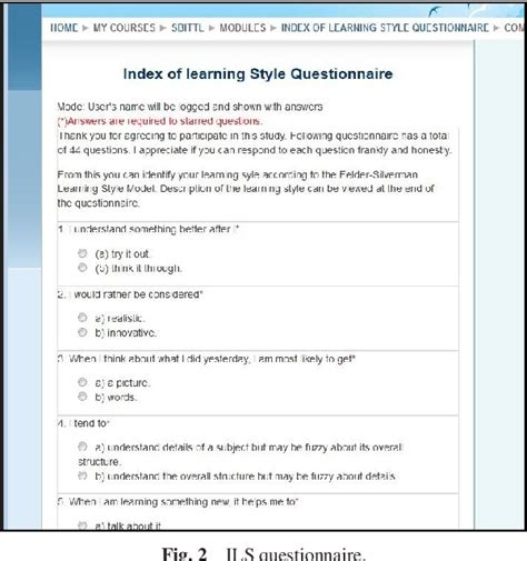 Figure 1 From Detecting Learning Styles In Learning Management Systems