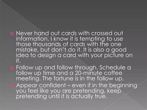 20 Business Networking Tips Ppt