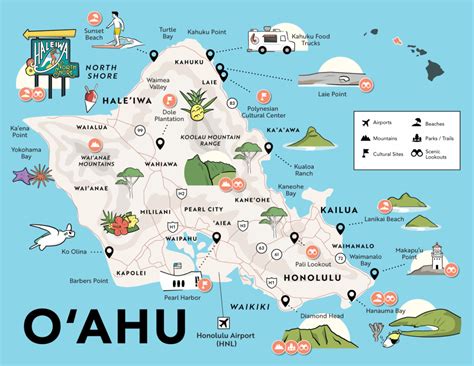 Printable Map Of Oahu Hawaii Printable