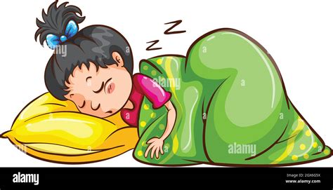 Sleeping Girl Picture Stock Vector Images Alamy