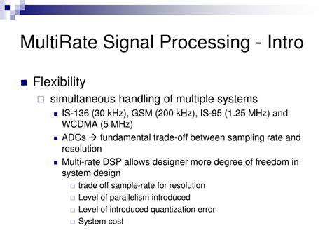 Ppt Software Defined Radio Lec 3 Multi Rate Dsp Powerpoint Presentation Id5680745
