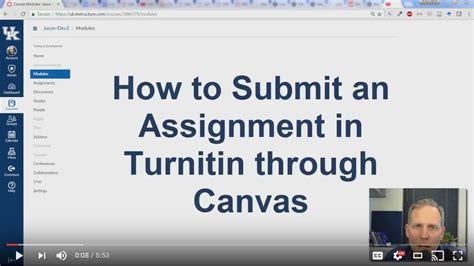 How To Submit An Assignment Through Turnitin In Canvas For Students