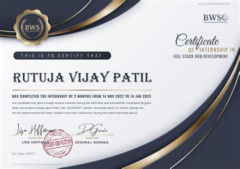 Bws Fullstackdevelopment Internship Certification Rutuja Patil