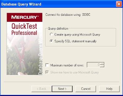 Quick Test Professional Tutorials How Will You Connect The Database