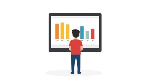 A Man In Front Of A Computer With The Graph Showing The Graph Of The Graph Premium Ai