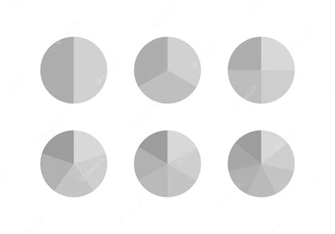 Premium Vector Gray Colors Round Section Graph Circle Chart Circular