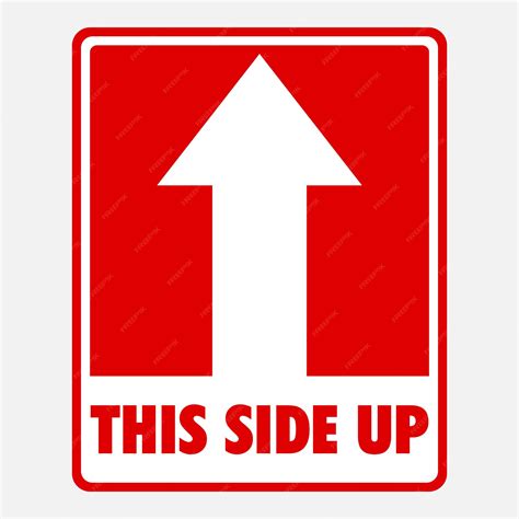 This Side Up Vector Premium Vector