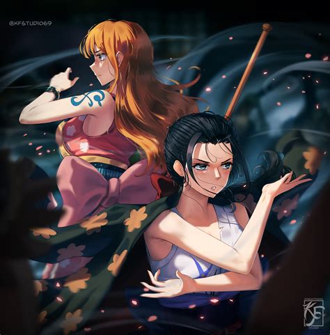 Knightfang Nami And Robin Fanart