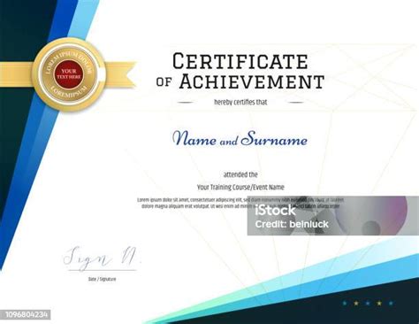 우아한 테두리 프레임 졸업 또는 수료 디플로마 디자인 현대 인증서 템플릿 감탄에 대한 스톡 벡터 아트 및 기타 이미지 감탄 공란 교육 Istock