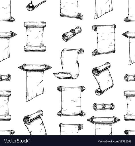 Pattern With Old Scroll Royalty Free Vector Image
