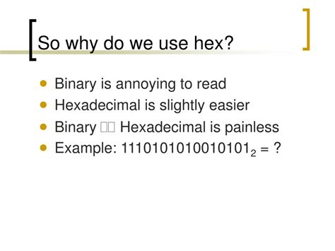 PPT Hexadecimal PowerPoint Presentation Free Download ID 9571657