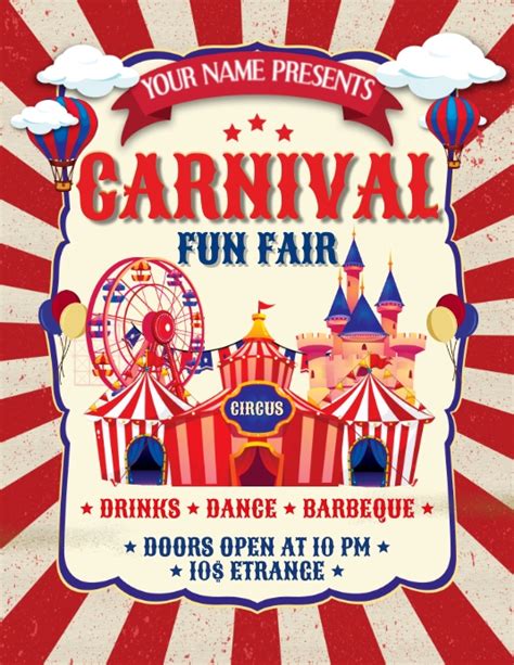 Carnival Circus Flyer Template Postermywall