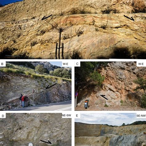 Outcrop Photographs Of Extensional Structures In Mallorca A Low Angle