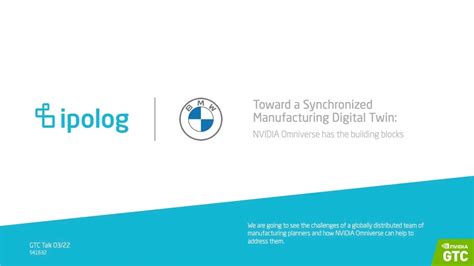 Toward A Synchronized Manufacturing Digital Twin Nvidia Omniverse Has