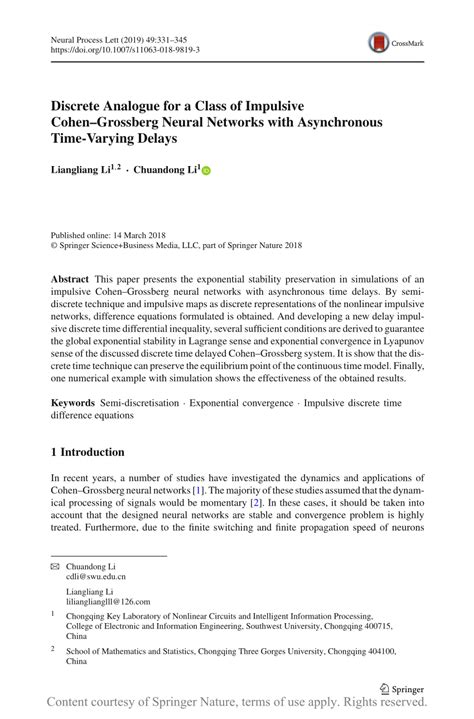 Discrete Analogue For A Class Of Impulsive Cohengrossberg Neural Networks With Asynchronous