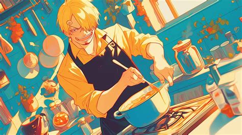 One Piece Sanji Cooking Desktop Wallpaper One Piece Wallpaper