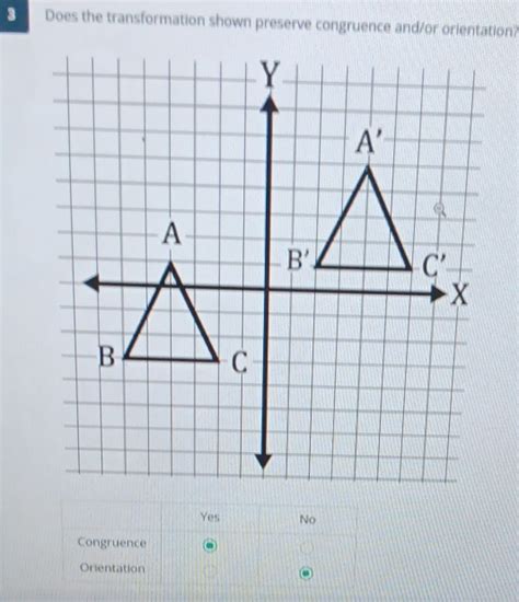 Solved 3 Does The Transformation Shown Preserve Congruence And Or Orientation [algebra]