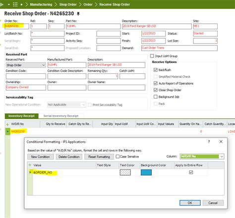Can Conditional Formatting On A Detail Tab Reference Header Data Ifs