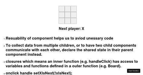 Tic Tac Toe Codesandbox