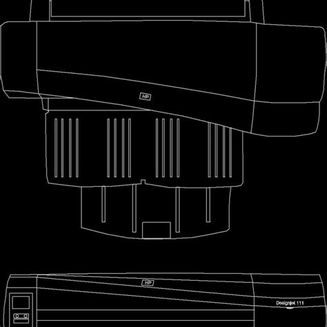 Mini Plotter Hp Designjet D Dwg Plan For Autocad Designs Cad