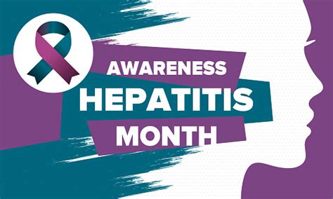 5 월에 간염 인식의 달 미국에서 연간 캠페인 바이러스 감염 간 문제 간염 검사 일 제어 및 보호 예방 캠페인 의료 의료 벡터 디자인 5월에 대한 스톡 벡터 아트 및 기타