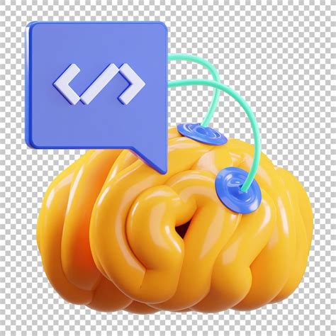 Premium Psd 3d Render Illustration Of Brain Programming Manipulation