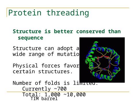 Ppt Protein Threading Structure Is Better Conserved Than Sequence