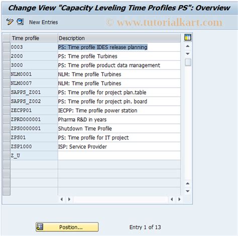 OPTY SAP Tcode Capacity Leveling Time Profile PS OPTY SAP Tcode Capacity Leveling Time Profile PS